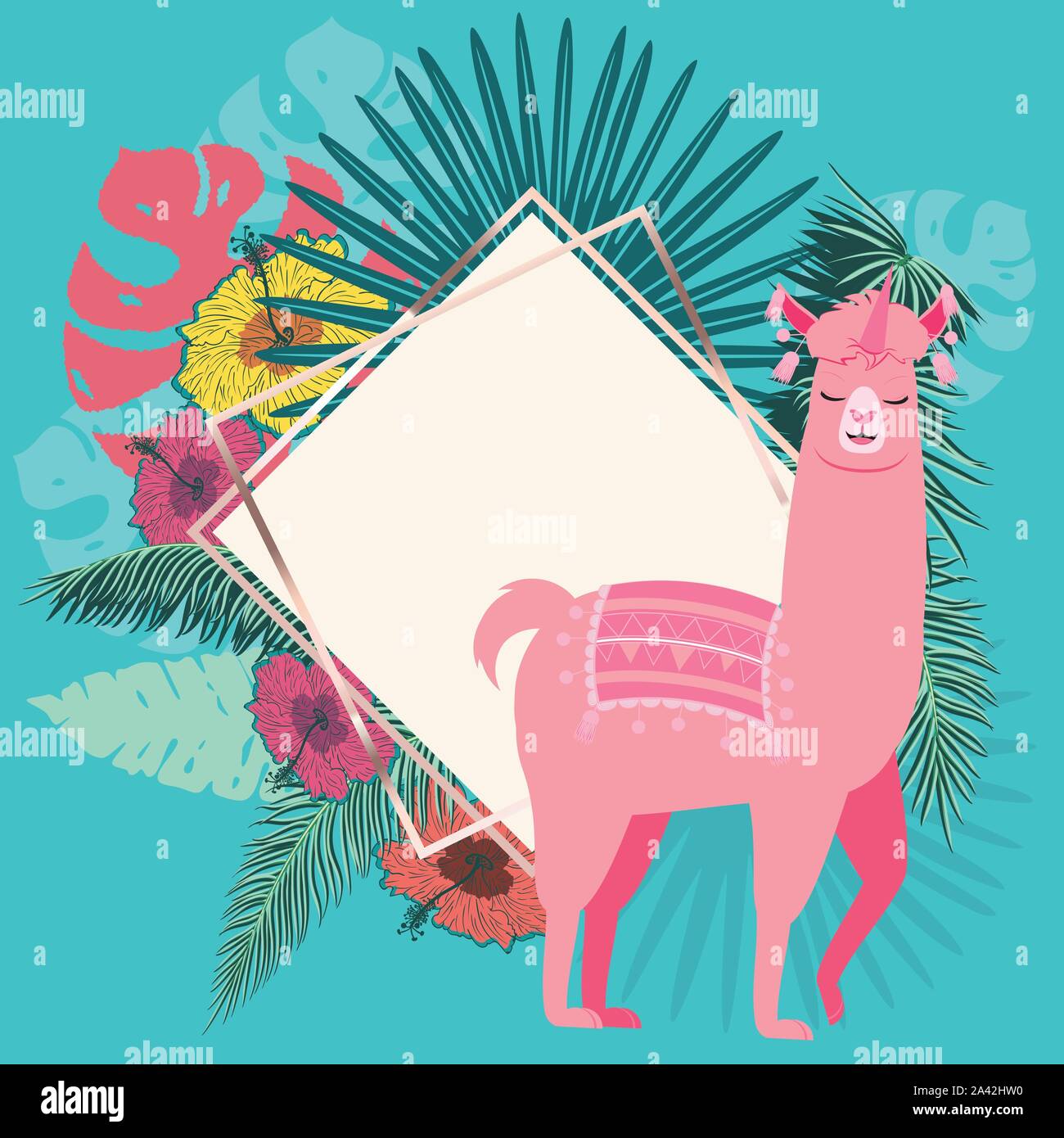 Llama floral hi-res stock photography and images - Alamy