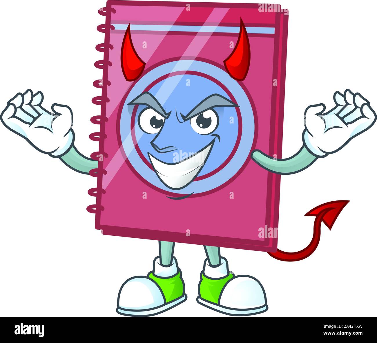 Devil closed book in the cartoon character Stock Vector Image & Art - Alamy