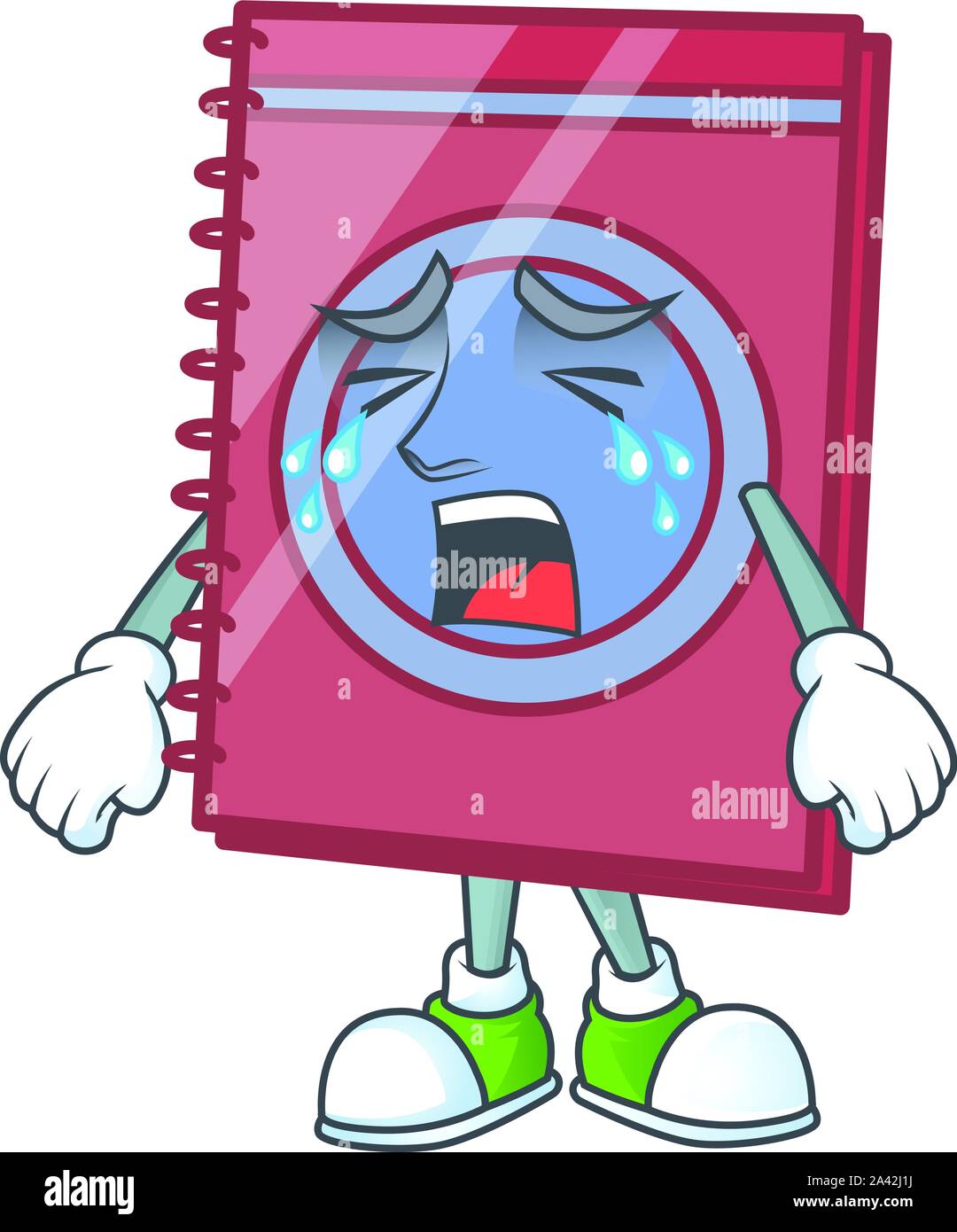 Crying closed book in the cartoon character Stock Vector Image & Art ...