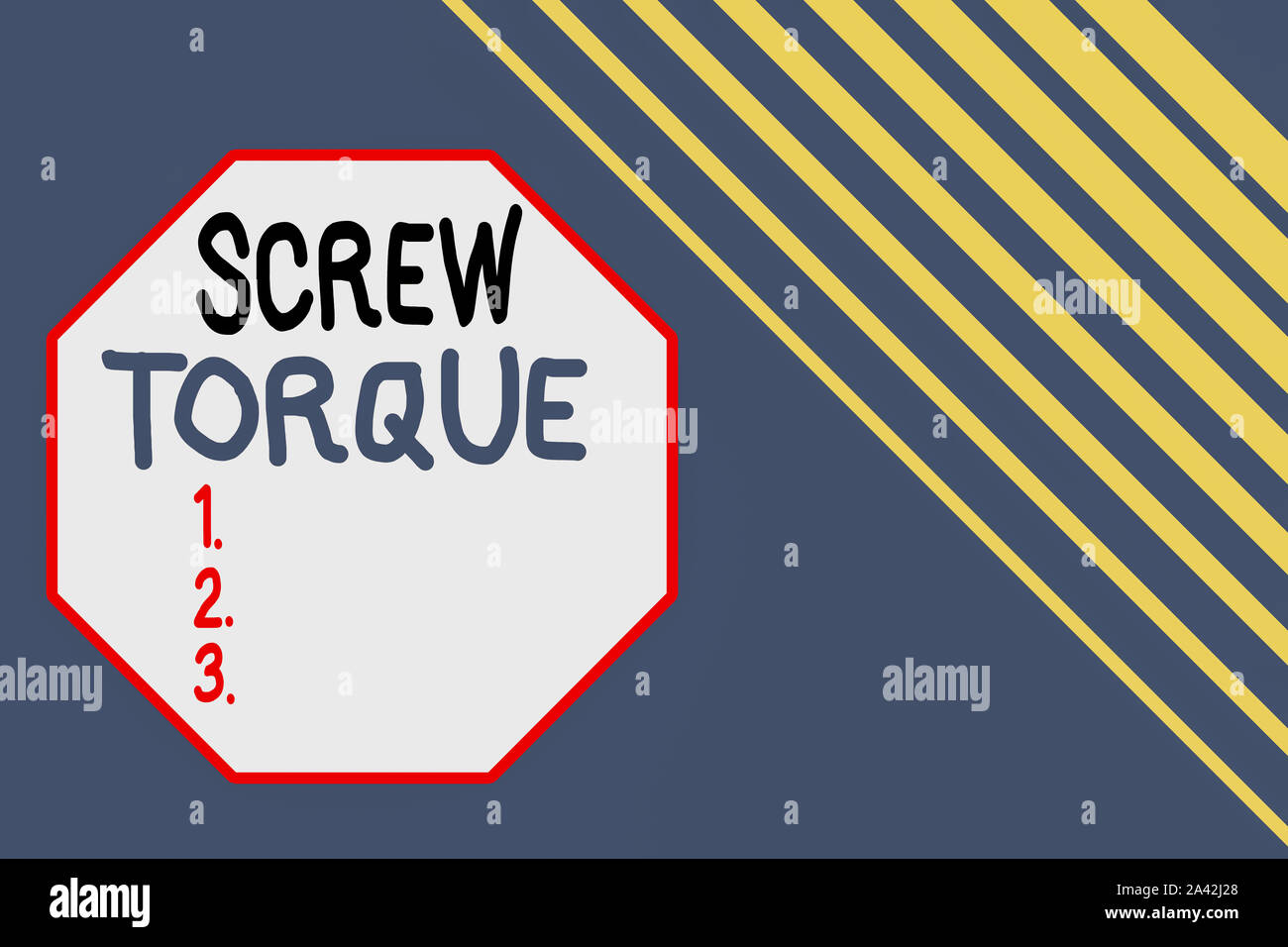 Word writing text Screw Torque. Business photo showcasing measure of ...