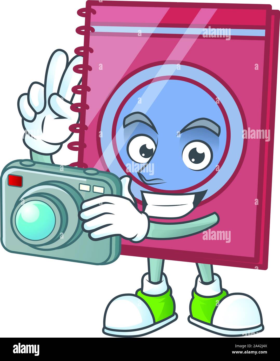 Photographer closed book in the cartoon character Stock Vector Image ...