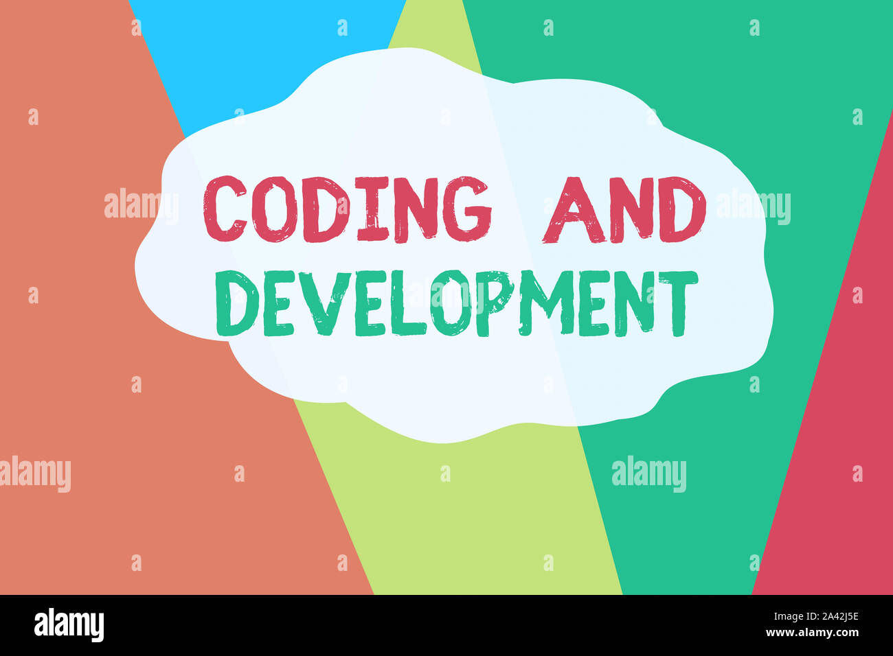 Conceptual hand writing showing Coding And Development. Concept meaning Programming Building ...