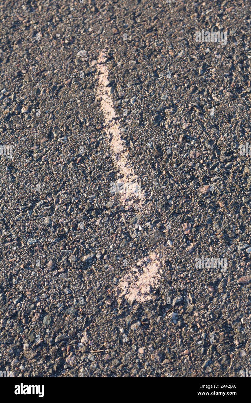 Chalk drawing or text in a asphalt Stock Photo - Alamy