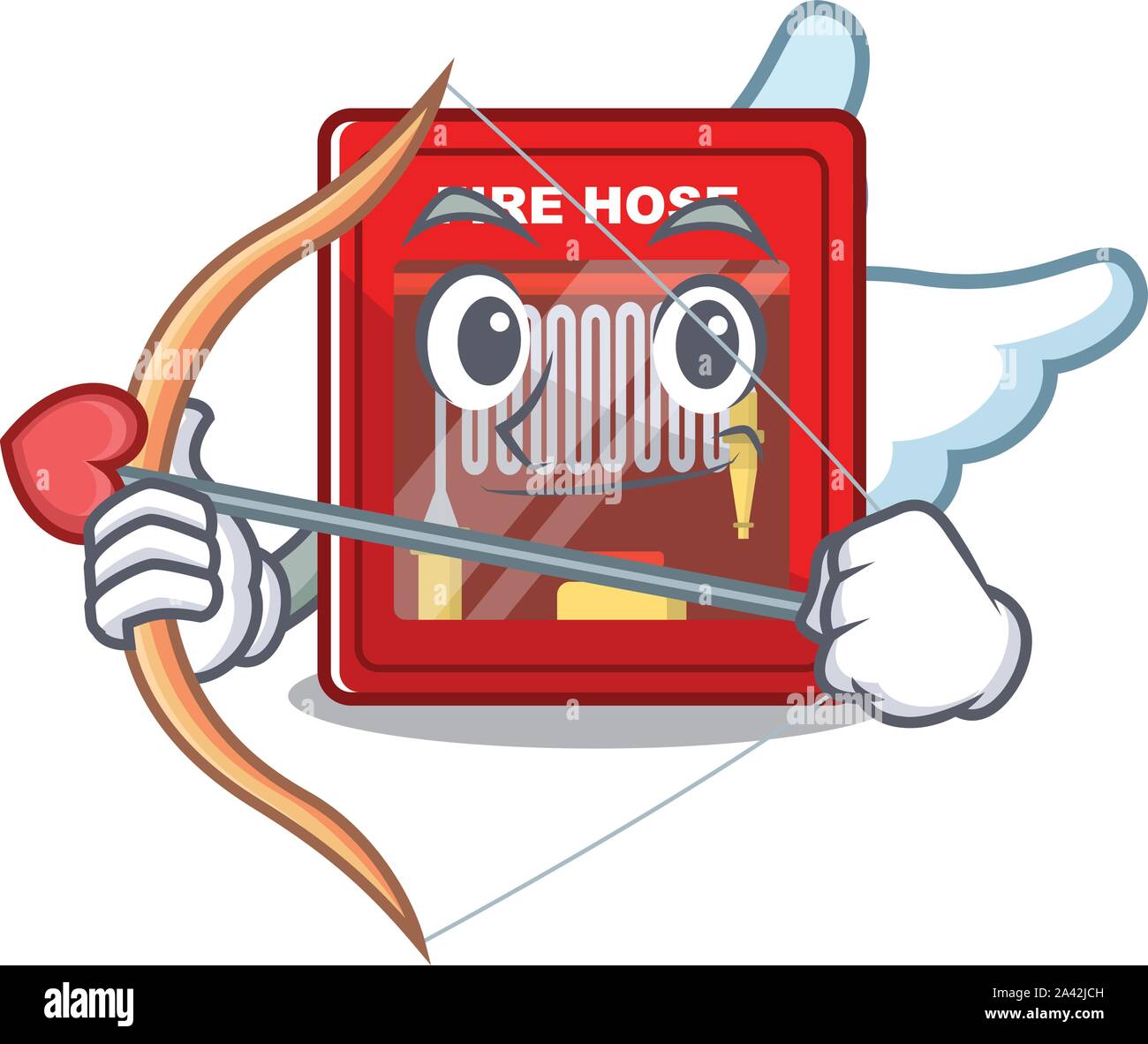 Cupid fire hose cabinet on the mascot Stock Vector Image & Art - Alamy