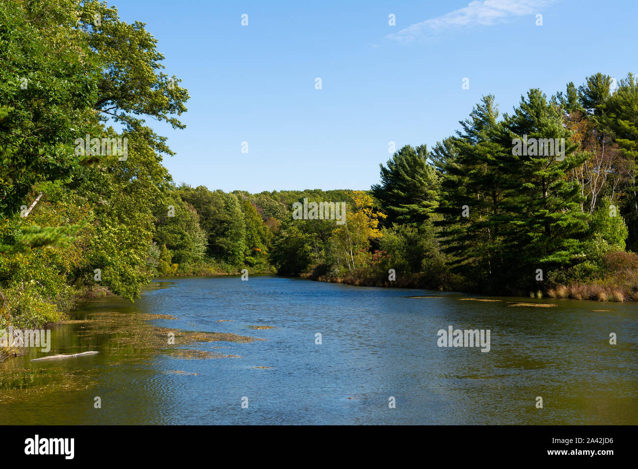 Beautiful fall afternoon in Silver Lake State Park, Michigan Stock ...