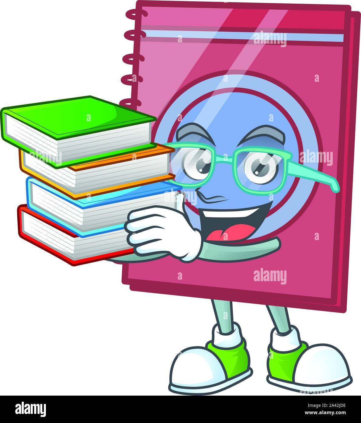Student with book closed book isolated on white background Stock Vector ...