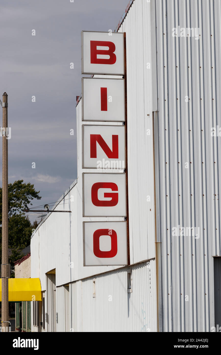 Marion - Circa September 2019: Bingo Hall and Parlor. Bingo provides a ...