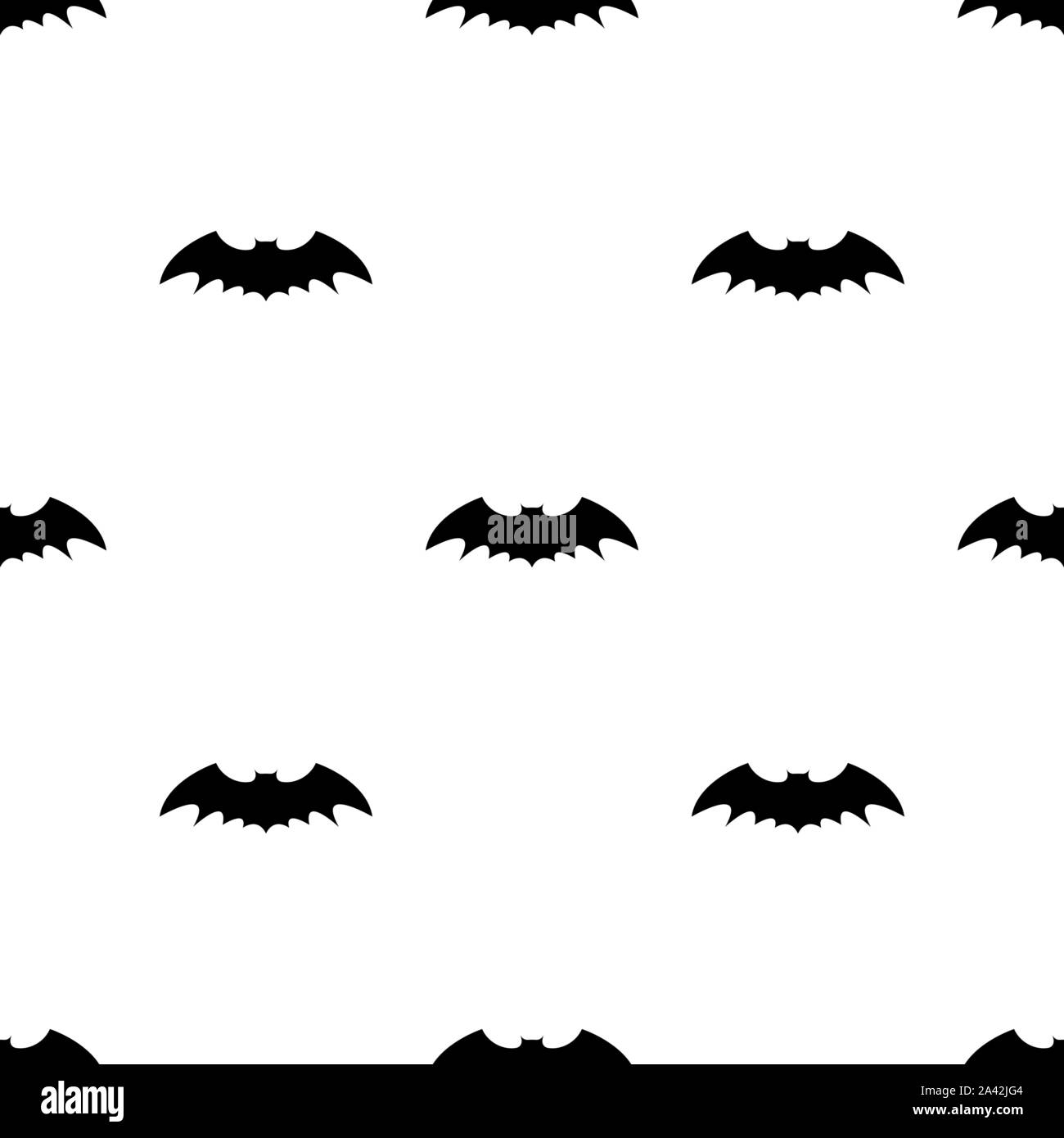 Seamless pattern with black silhouette of bats. Halloween texture ...