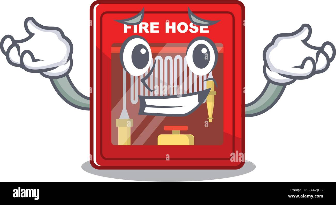 Grinning fire hose cabinet isolated with character Stock Vector Image ...