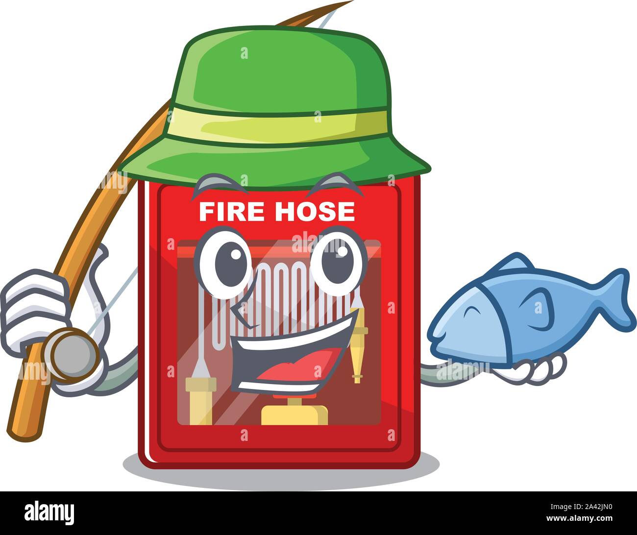 Fishing fire hose cabinet with cartoon shape Stock Vector Image & Art ...