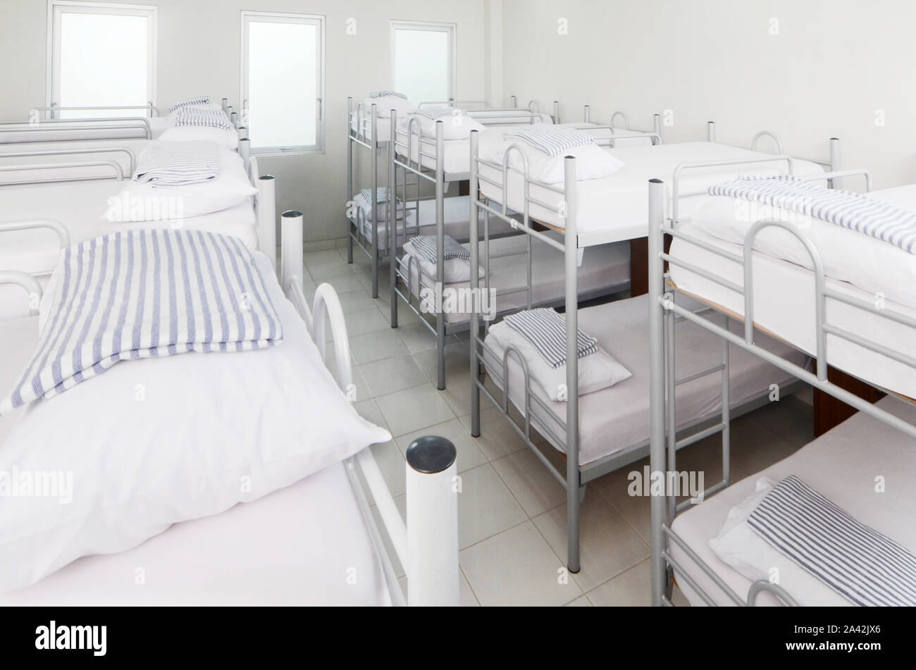 Bed room area, Dormitory for employee at the training center facility ...