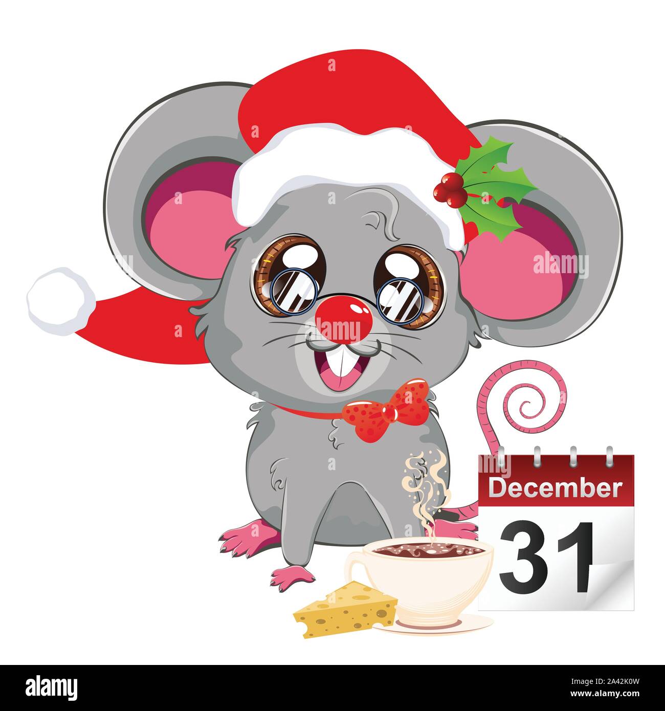 Cute kawaii christmas santa Cut Out Stock Images & Pictures - Alamy