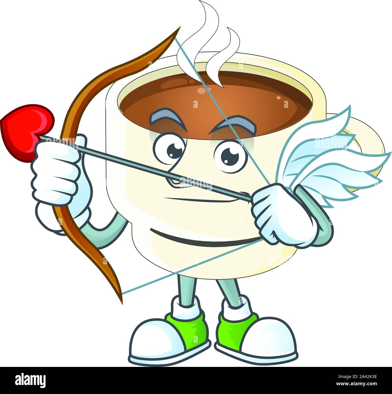 Angel drinking coffee Stock Vector Images - Alamy
