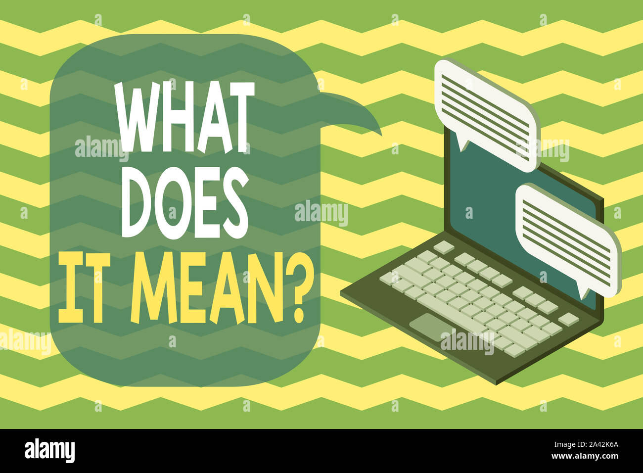 Word writing text What Does It Mean Question. Business photo showcasing ...