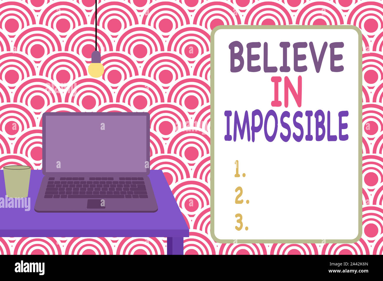 Conceptual hand writing showing Believe In Impossible. Concept meaning ...