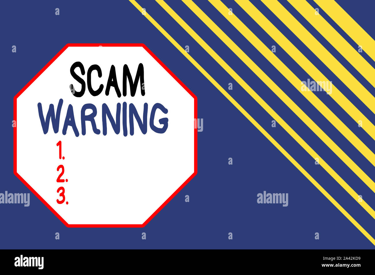 Word writing text Scam Warning. Business photo showcasing caution of ...