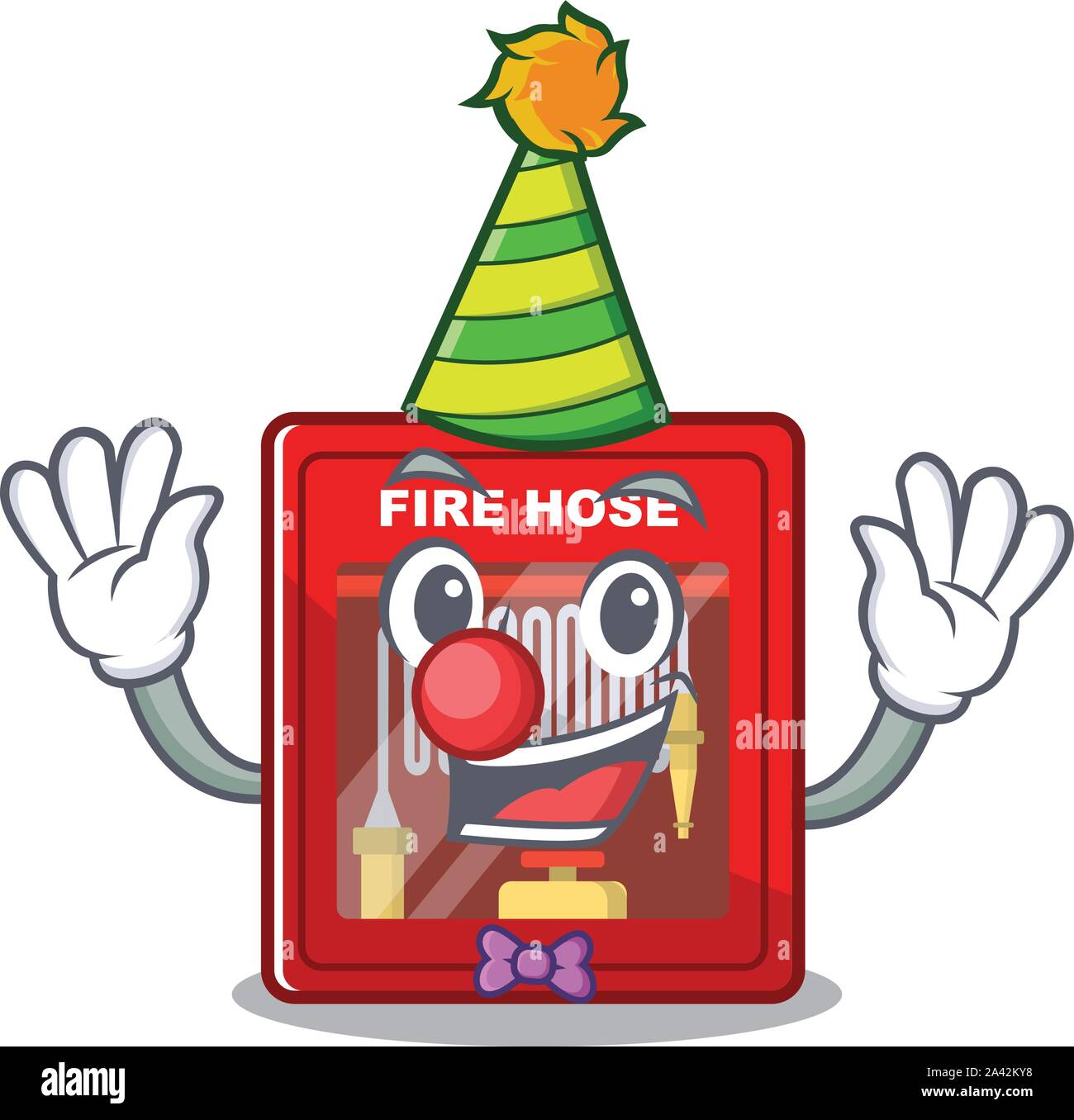 Clown fire hose cabinet on the cartoon Stock Vector Image & Art - Alamy