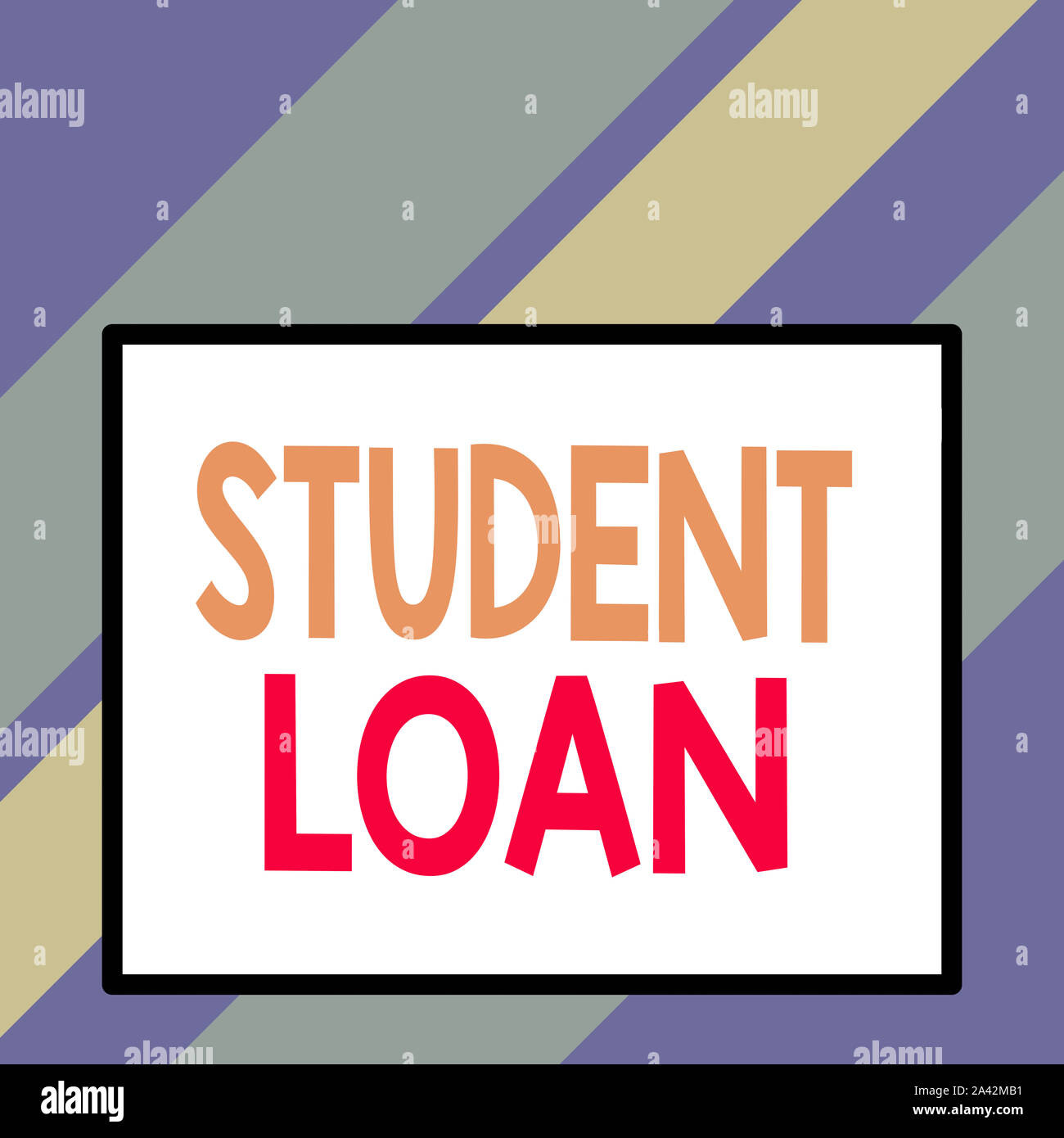 Text sign showing Student Loan. Business photo text financial ...