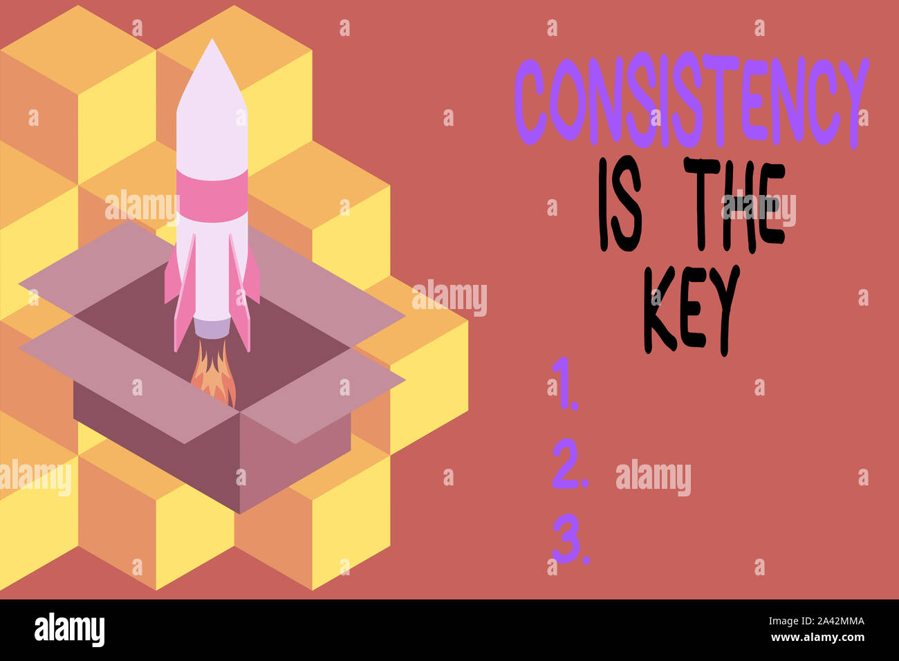 Handwriting text writing Consistency Is The Key. Conceptual photo full ...