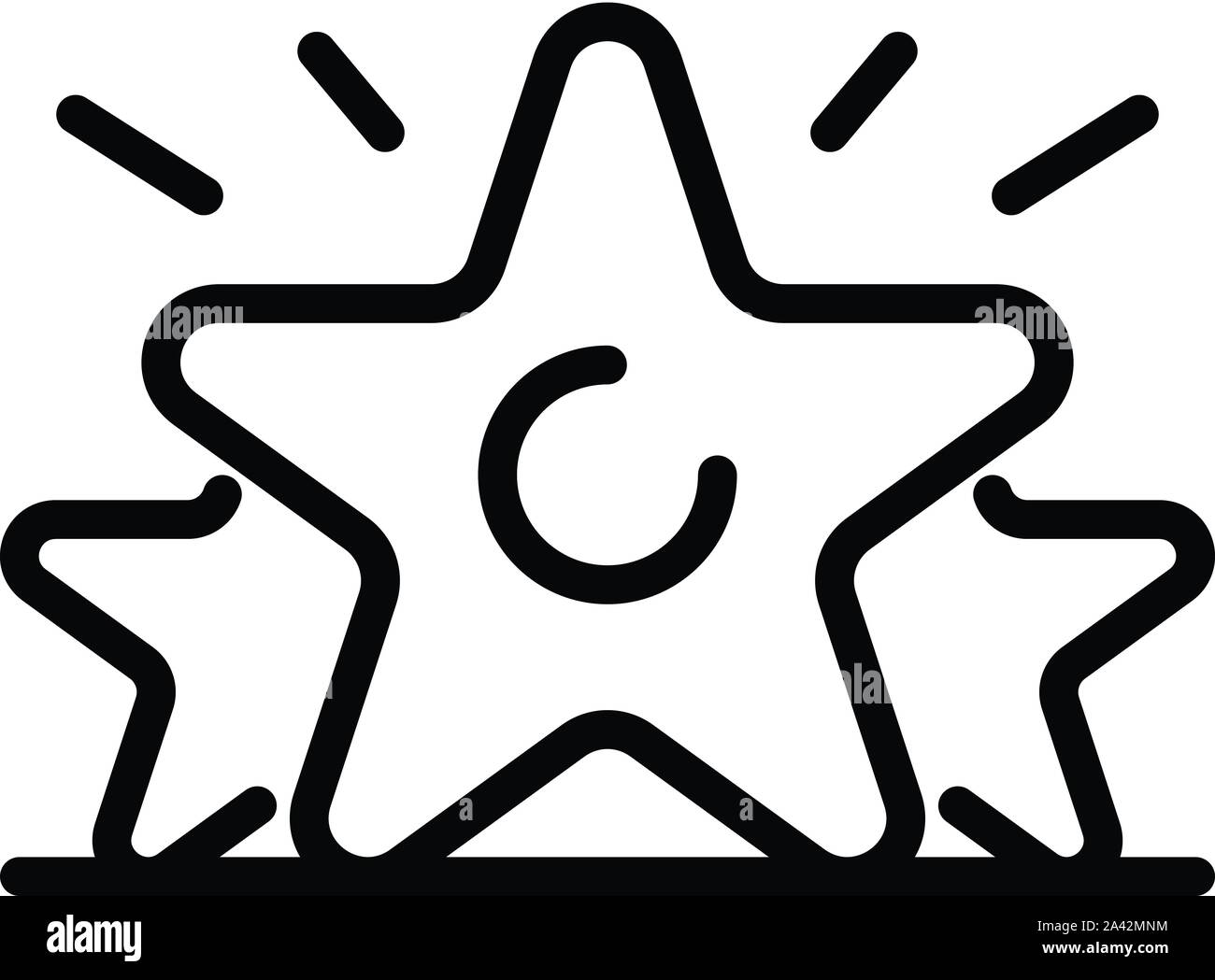 Earn star rating icon, outline style Stock Vector Image & Art - Alamy