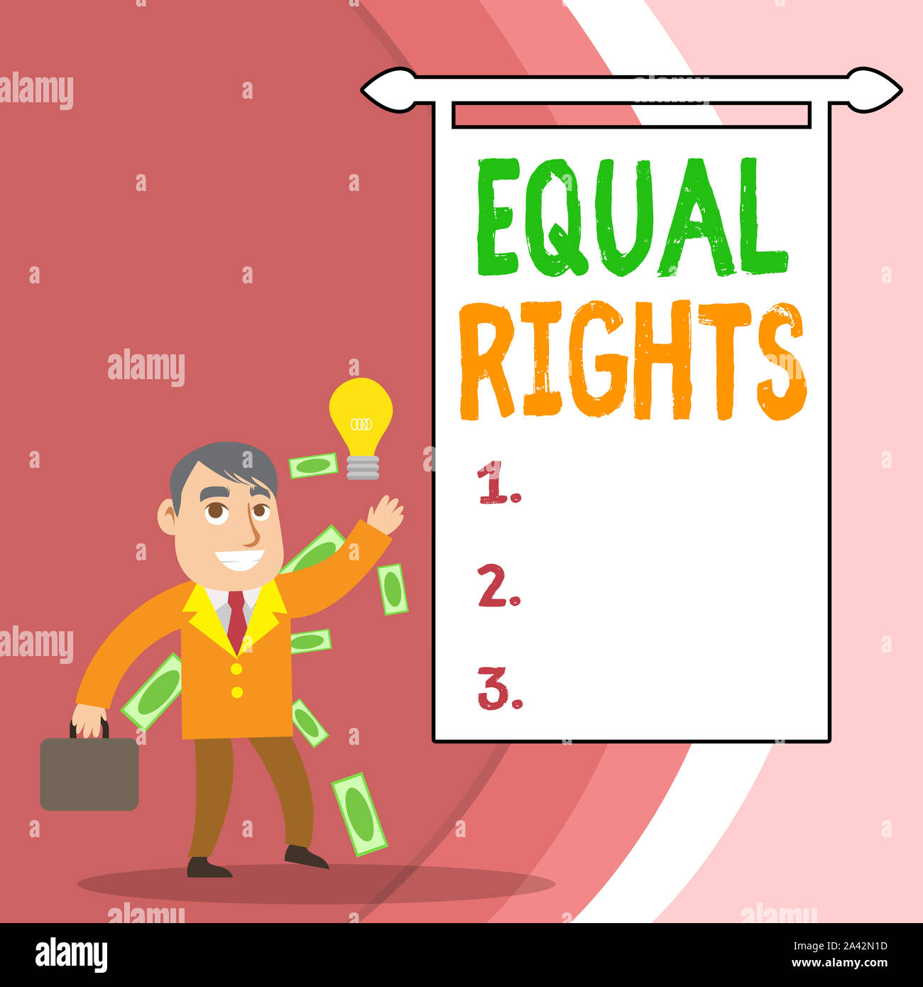 Handwriting text Equal Rights. Conceptual photo Equality before the law ...