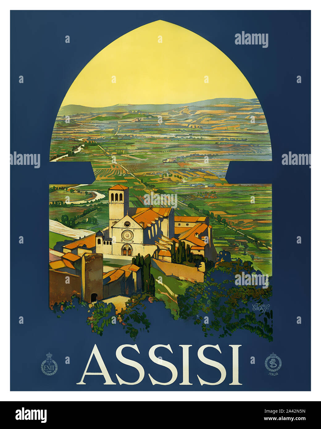 Vintage poster travel italy Cut Out Stock Images & Pictures - Alamy