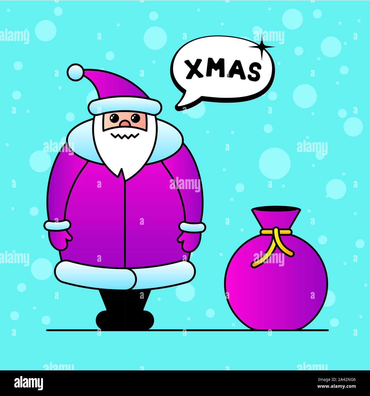 Kawaii cute happy christmas Stock Vector Images - Alamy