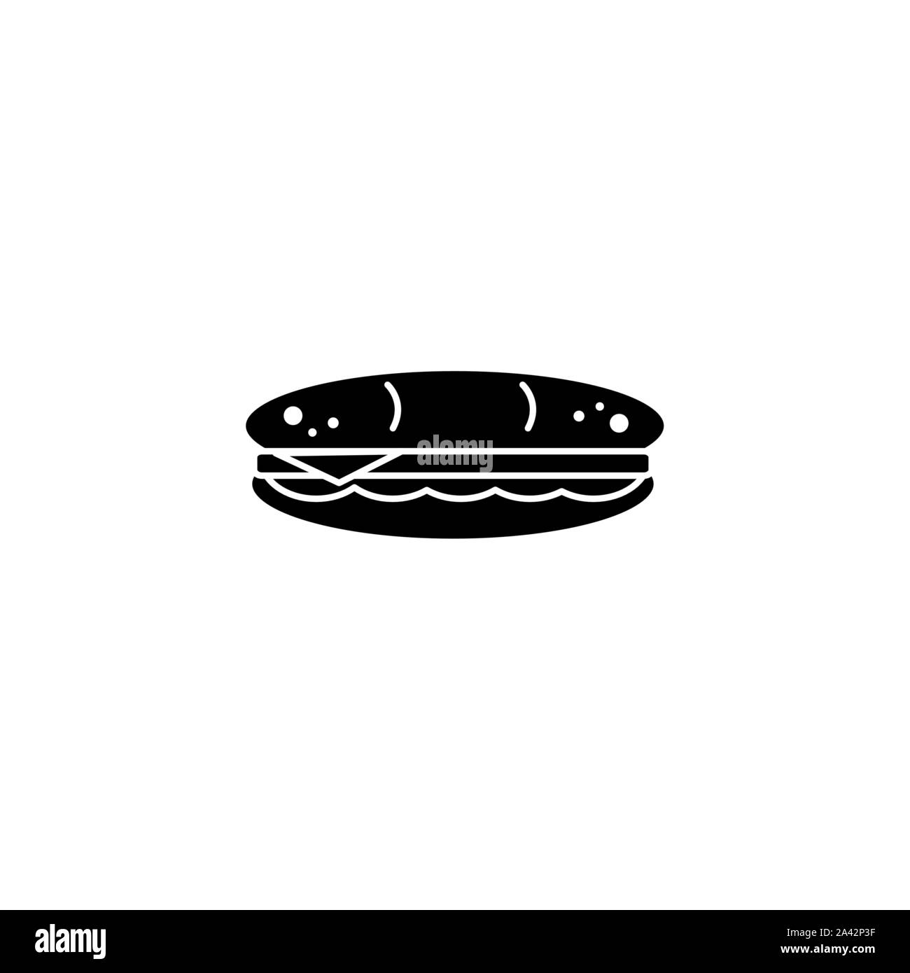 sandwich fast food line style icon vector illustration design Stock ...