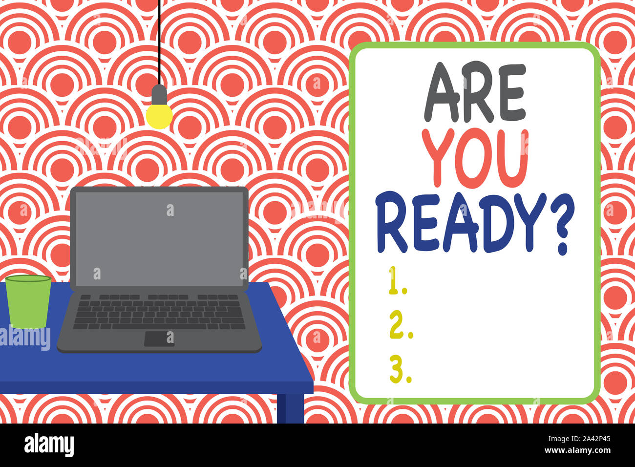 Conceptual hand writing showing Are You Ready Question. Concept meaning ...