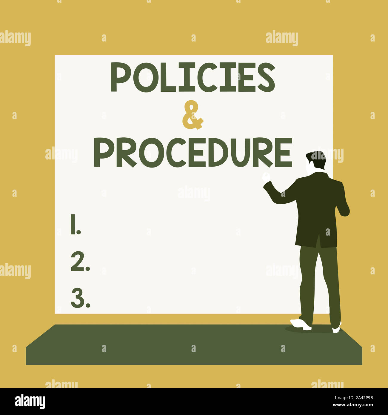 Text sign showing Policies And Procedure. Business photo text list of ...