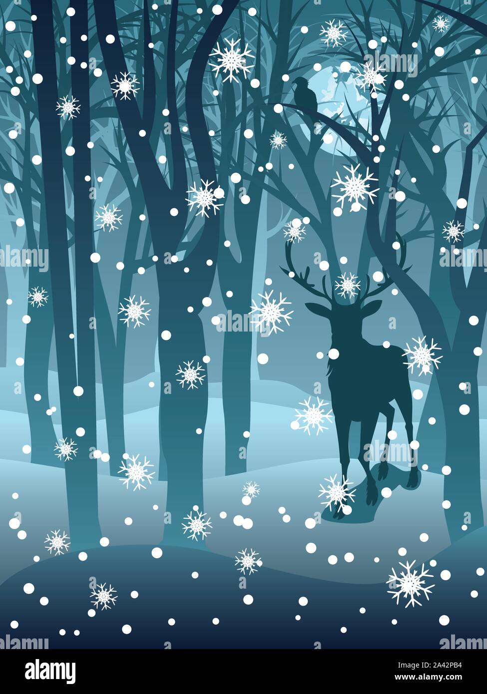 Stag in new forest Stock Vector Images - Alamy