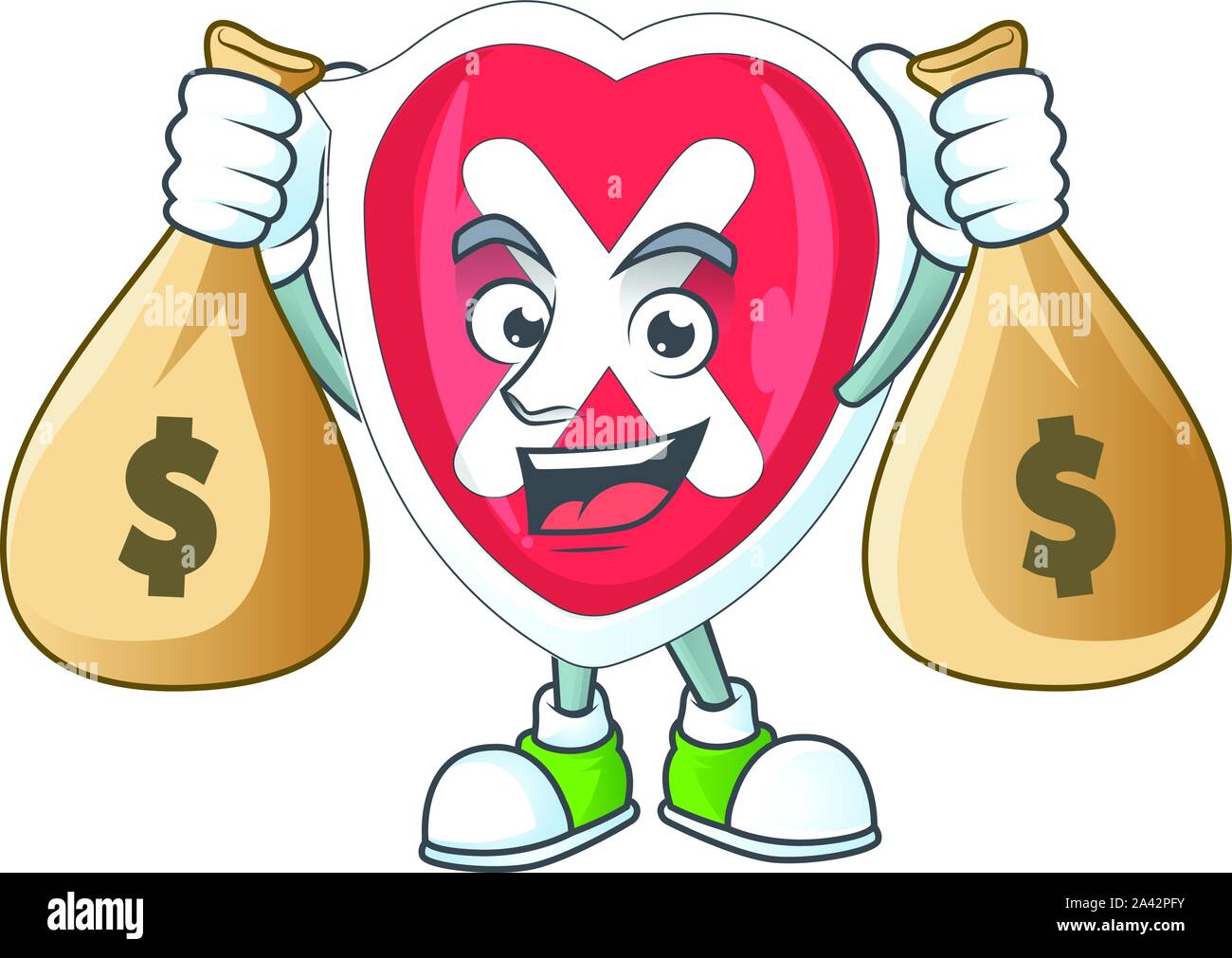 With money bag emblem cross shield for bacteria prevention Stock Vector ...
