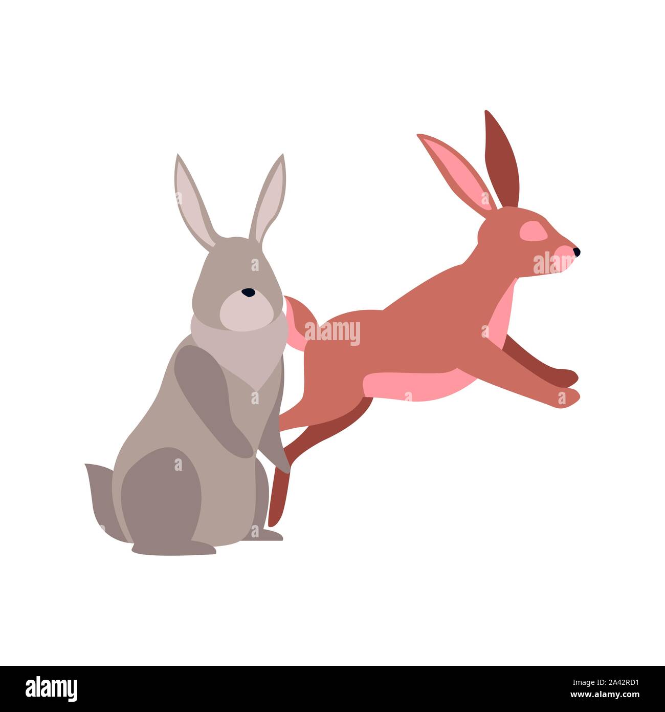cartoon rabbits icon, flat design Stock Vector Image & Art - Alamy