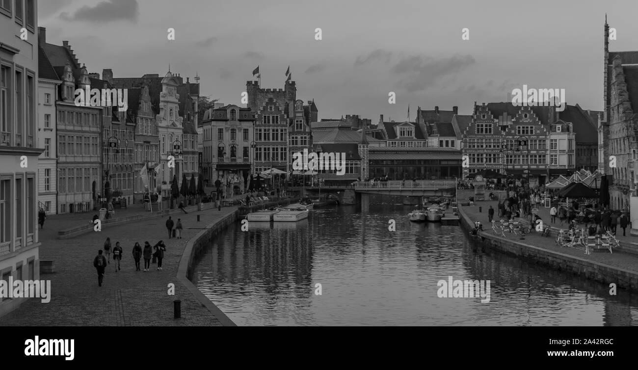 Adjacent to canal Black and White Stock Photos & Images - Alamy