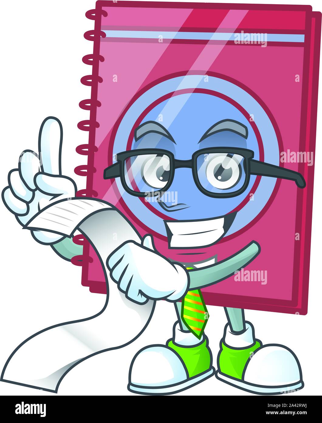 With menu closed book in the cartoon character Stock Vector Image & Art ...