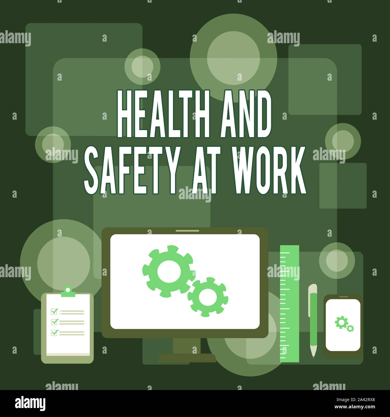 Writing note showing Health And Safety At Work. Business concept for ...