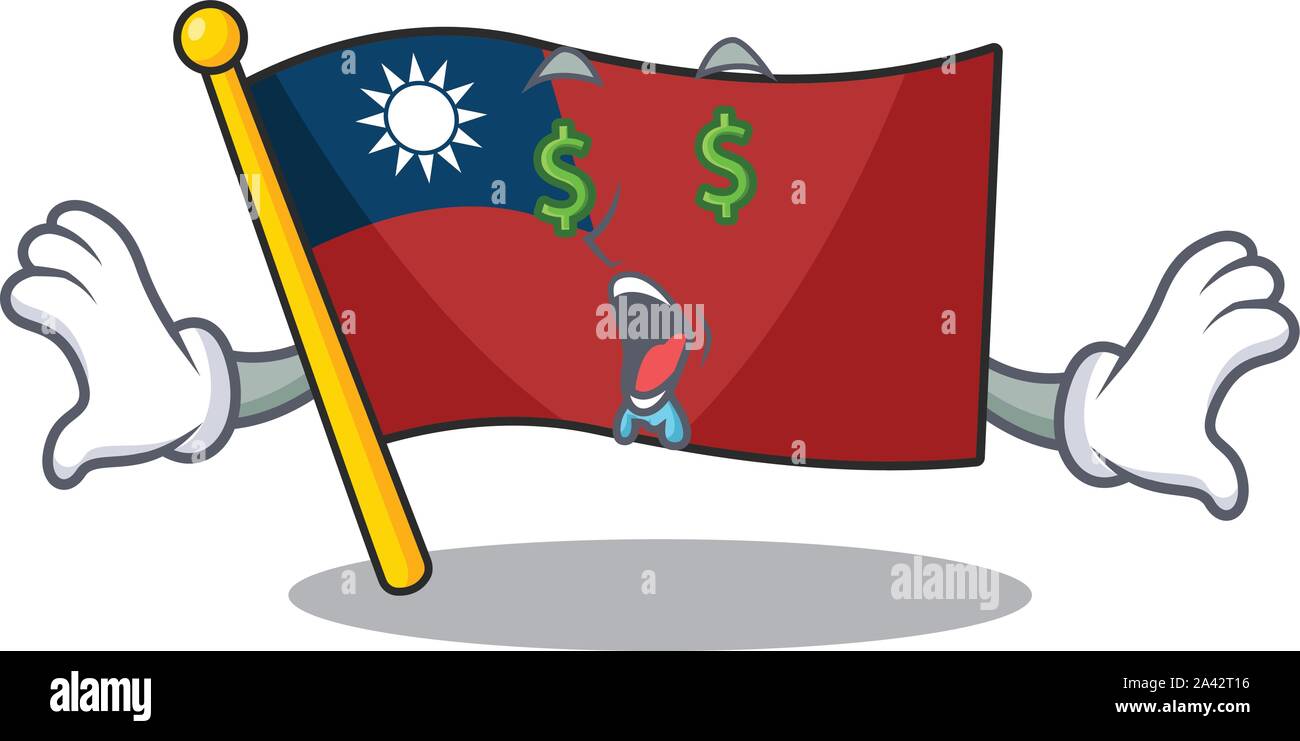 Money eye flags taiwan are stored cartoon drawers Stock Vector Image ...