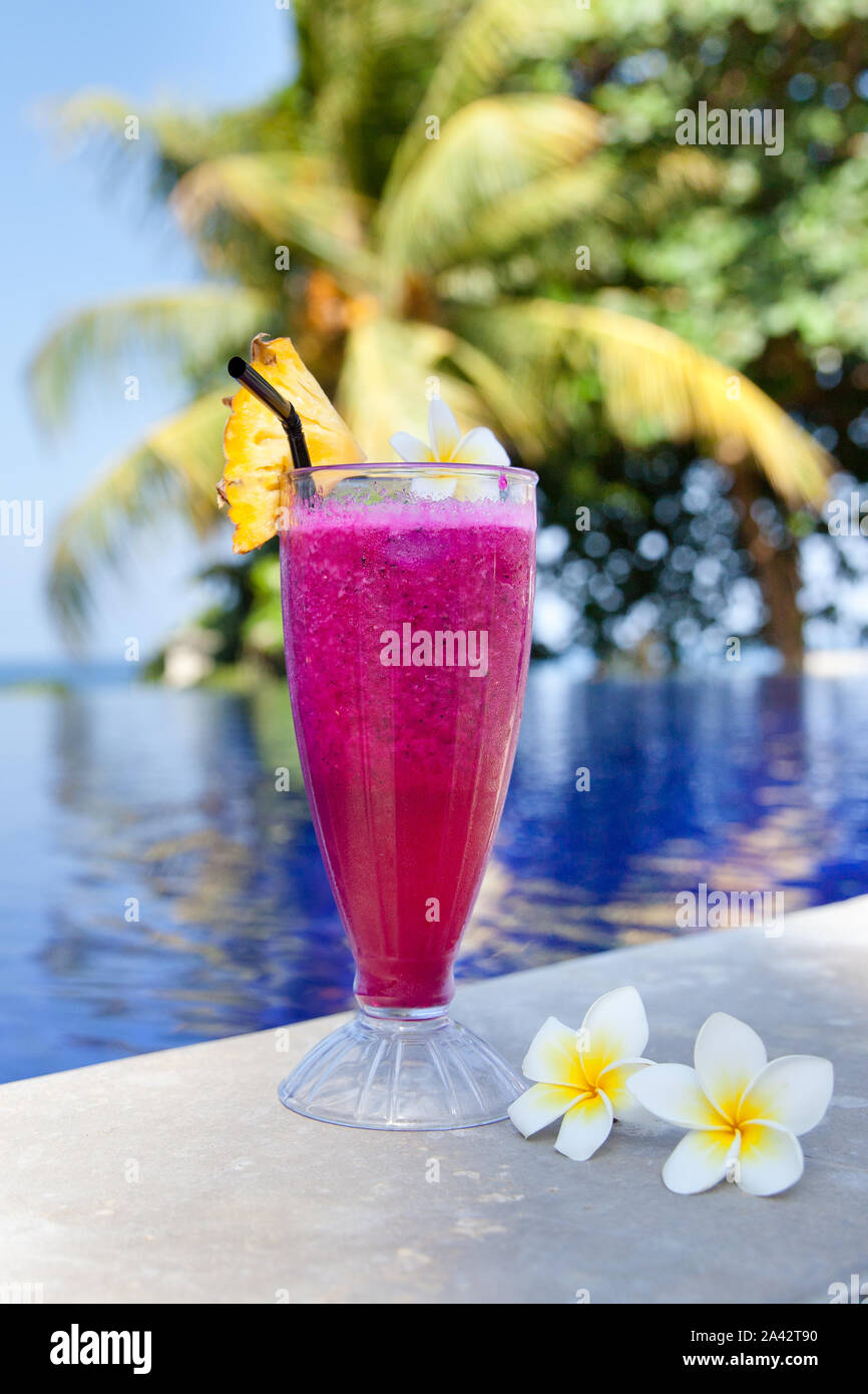Dragon fruit juice. Hotel rest. Dragon fruit shake. Fresh cocktail and ...