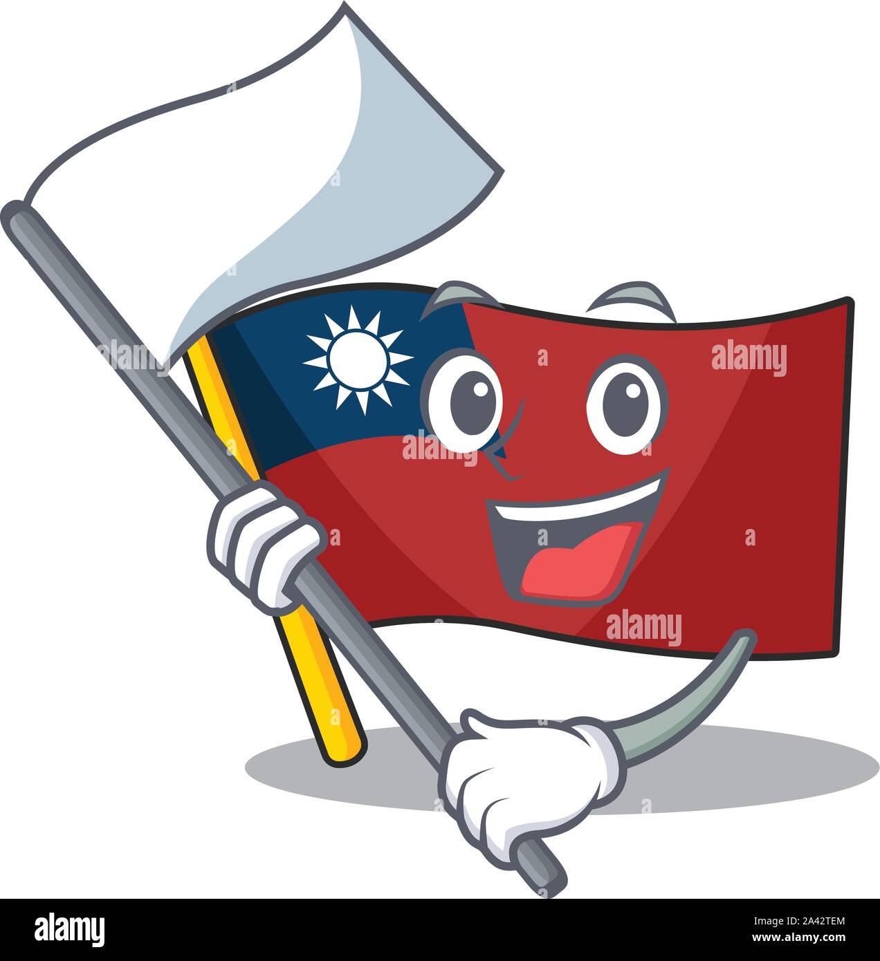 With flag flags taiwan are stored cartoon drawers Stock Vector Image ...