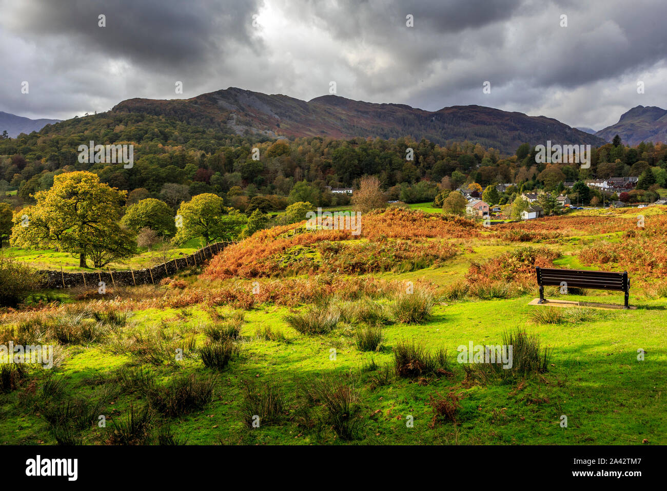 great langdale valley,lake district national park, cumbria, england, uk ...