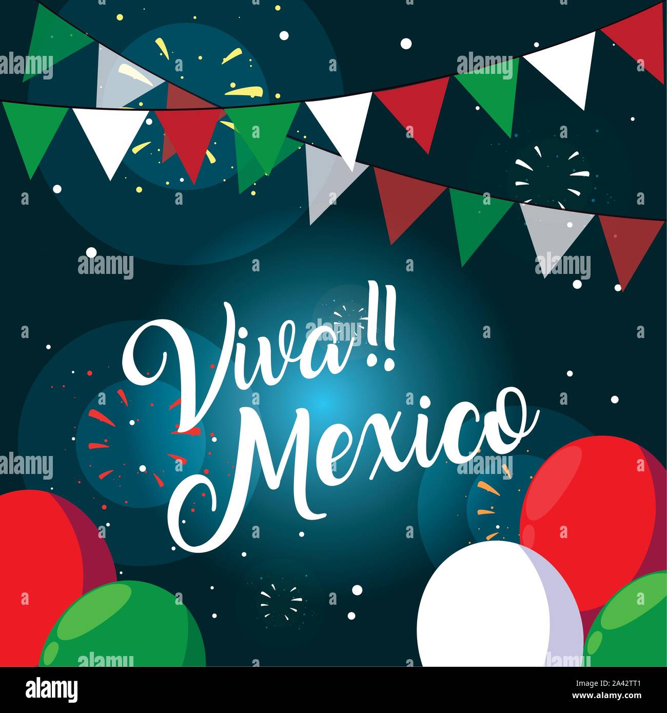 viva mexico label with Mexican flag vector illustration design Stock ...