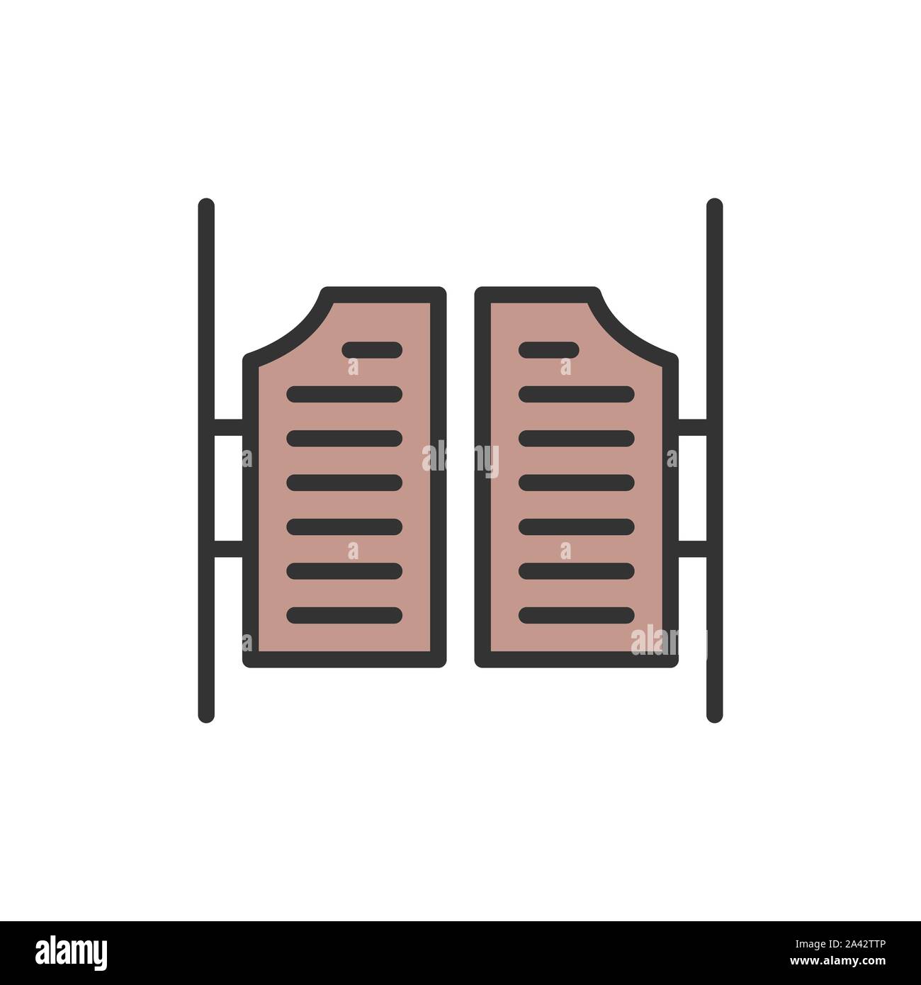 Cowboy flat icon color Cut Out Stock Images & Pictures - Alamy