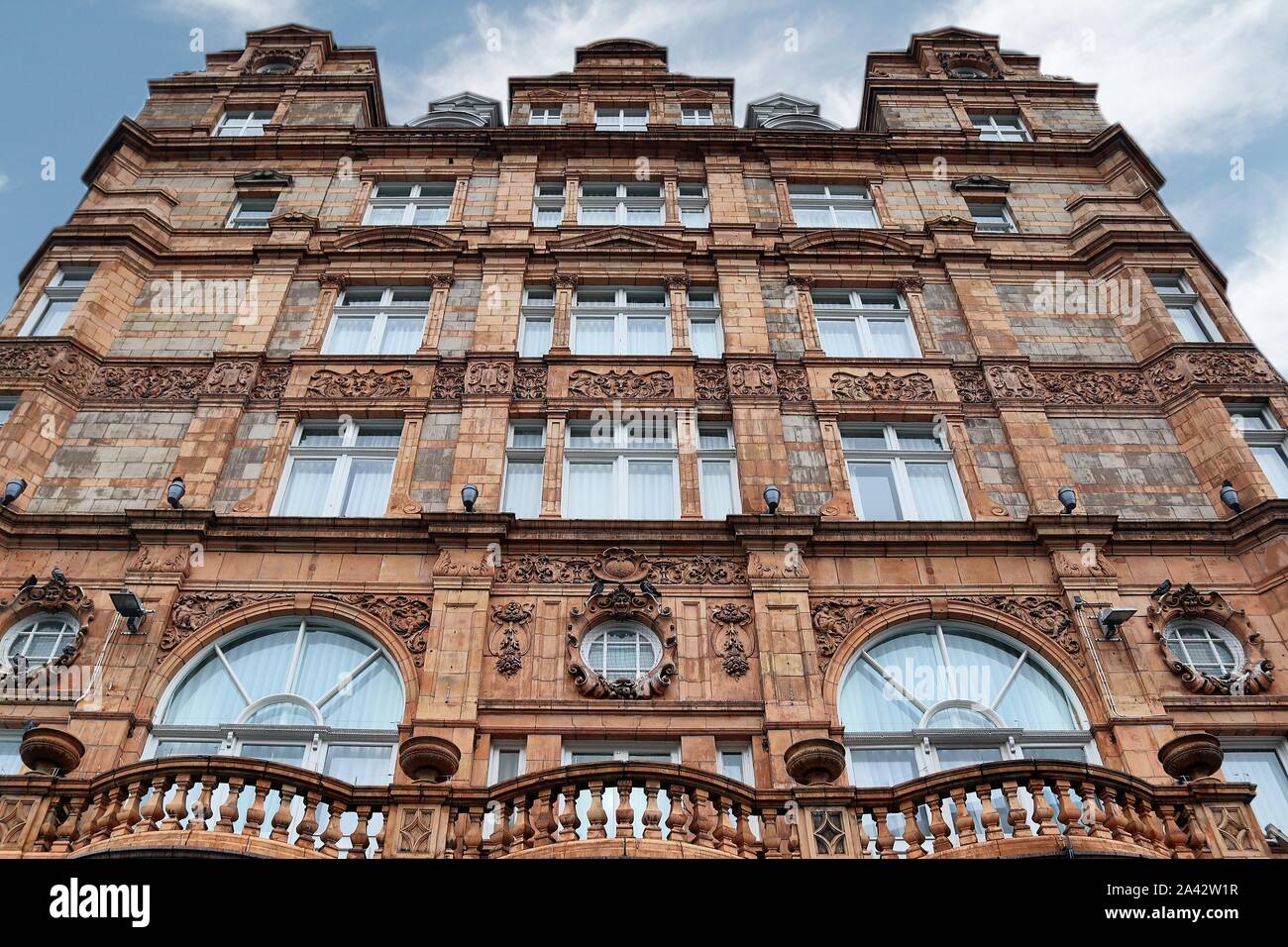 British architecture and facades of residential buildings the streets ...