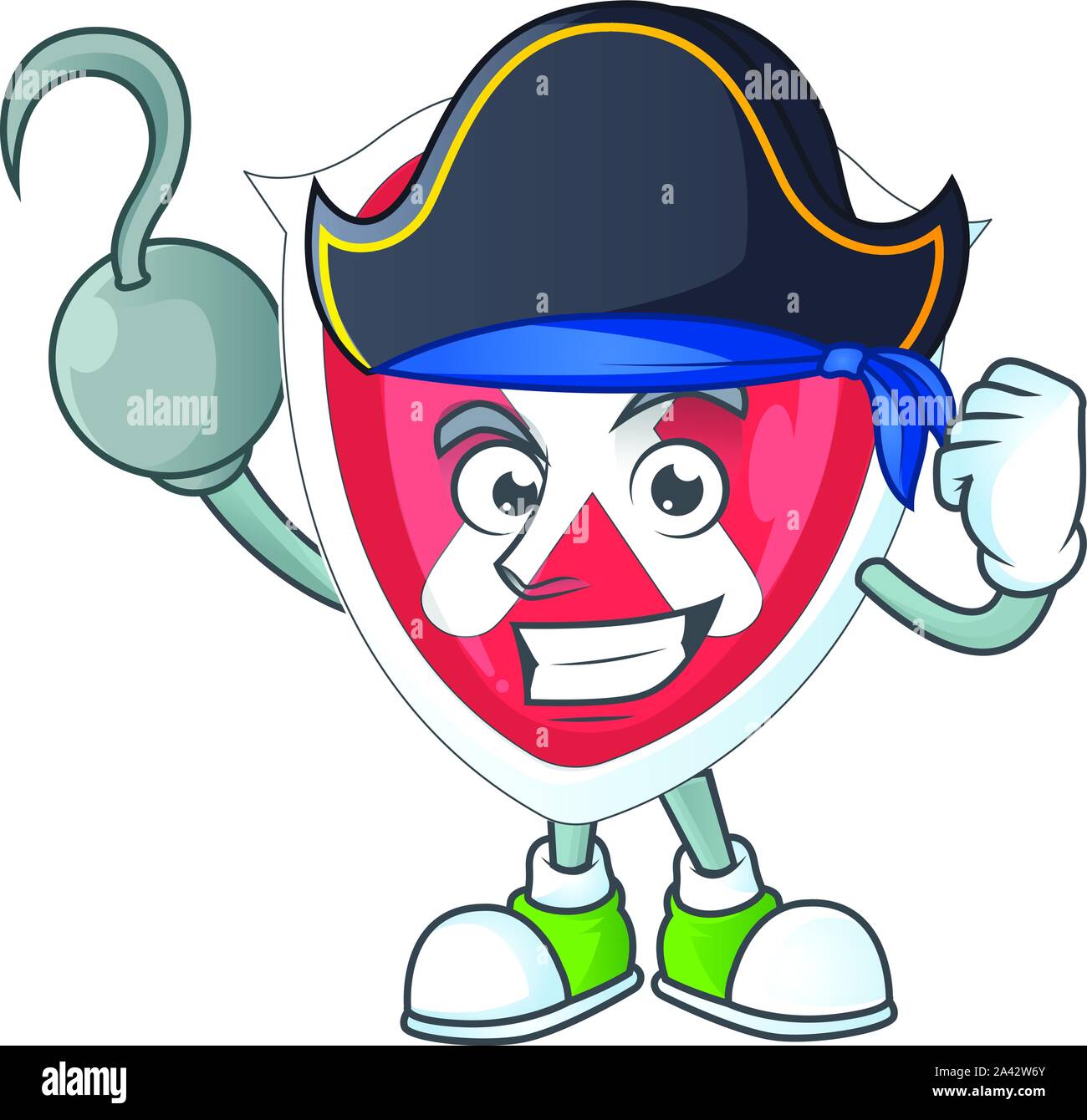 Pirate emblem cross shield for bacteria prevention Stock Vector Image ...