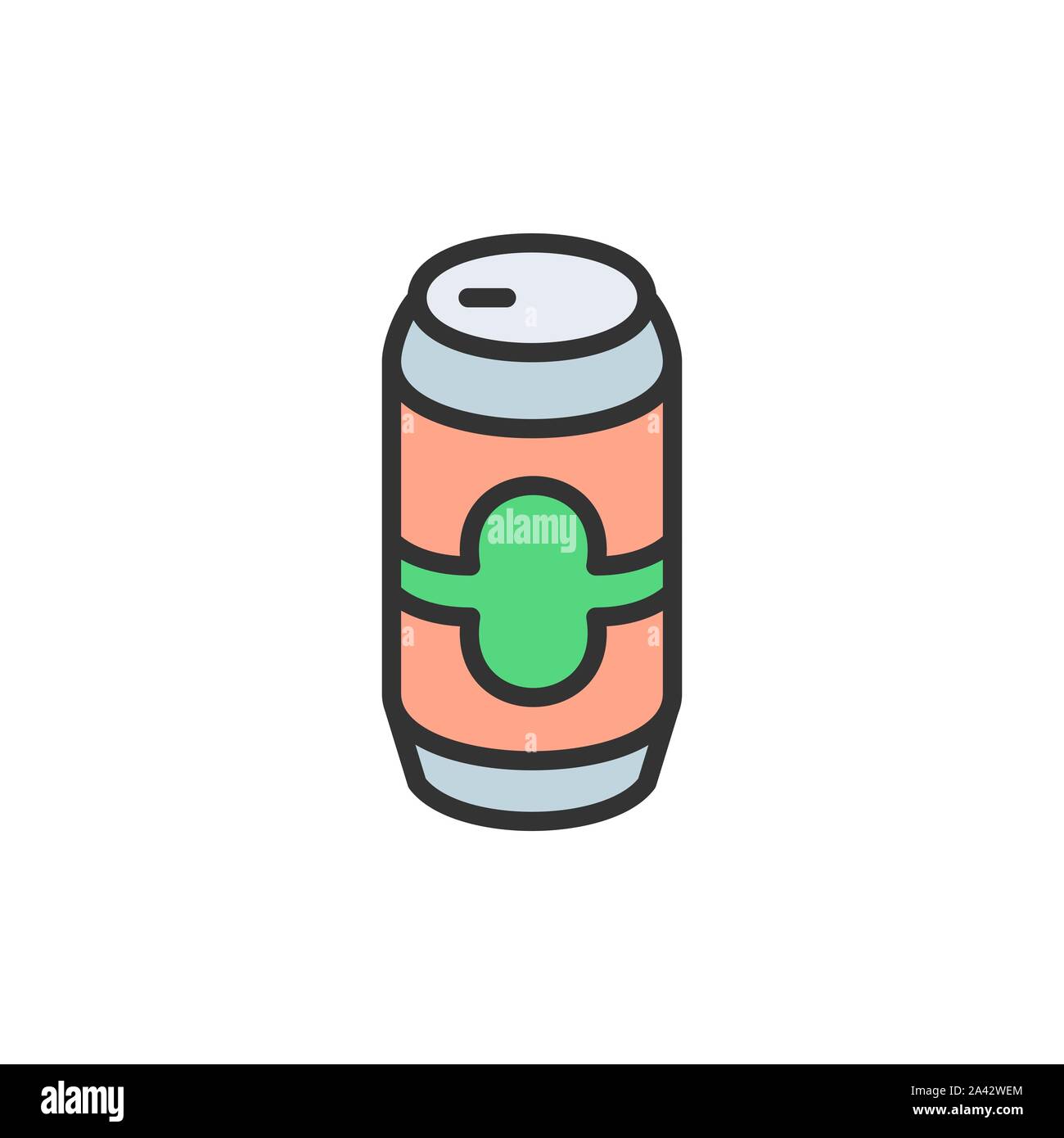 Isolated beer can silhouette Stock Vector Images - Alamy