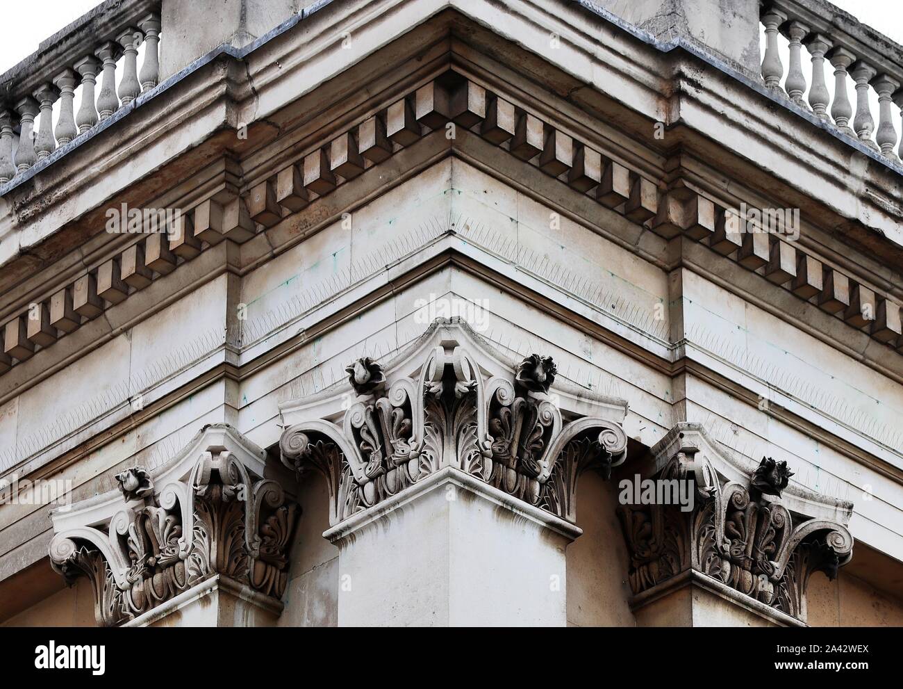 British architecture and facades of residential buildings the streets ...