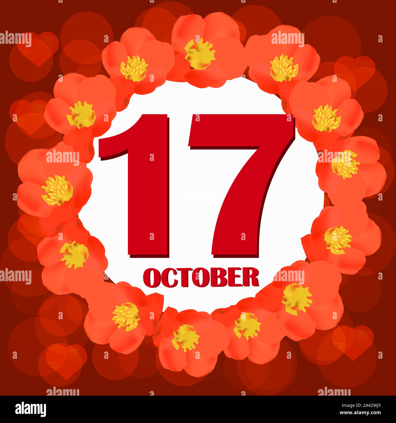 October 17 icon. For planning important day. Banner for holidays and ...