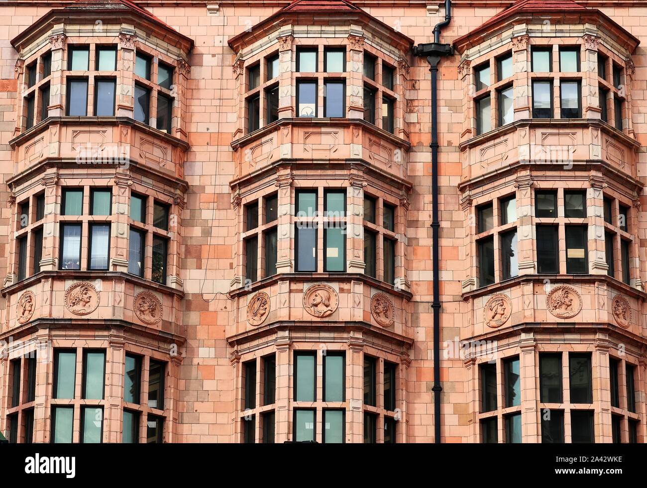 British architecture and facades of residential buildings the streets ...