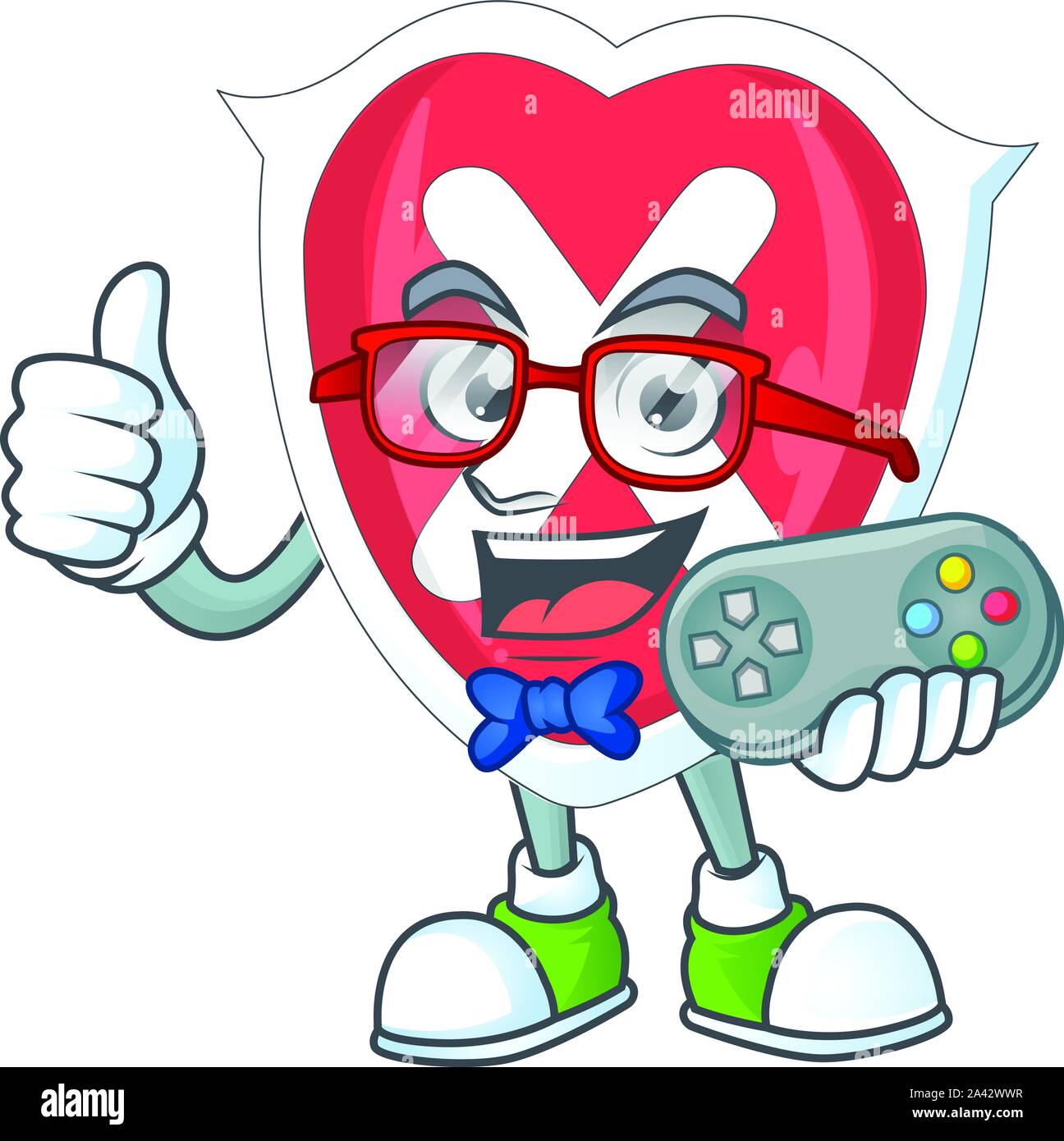 Gamer cross shield in the cartoon character Stock Vector Image & Art ...