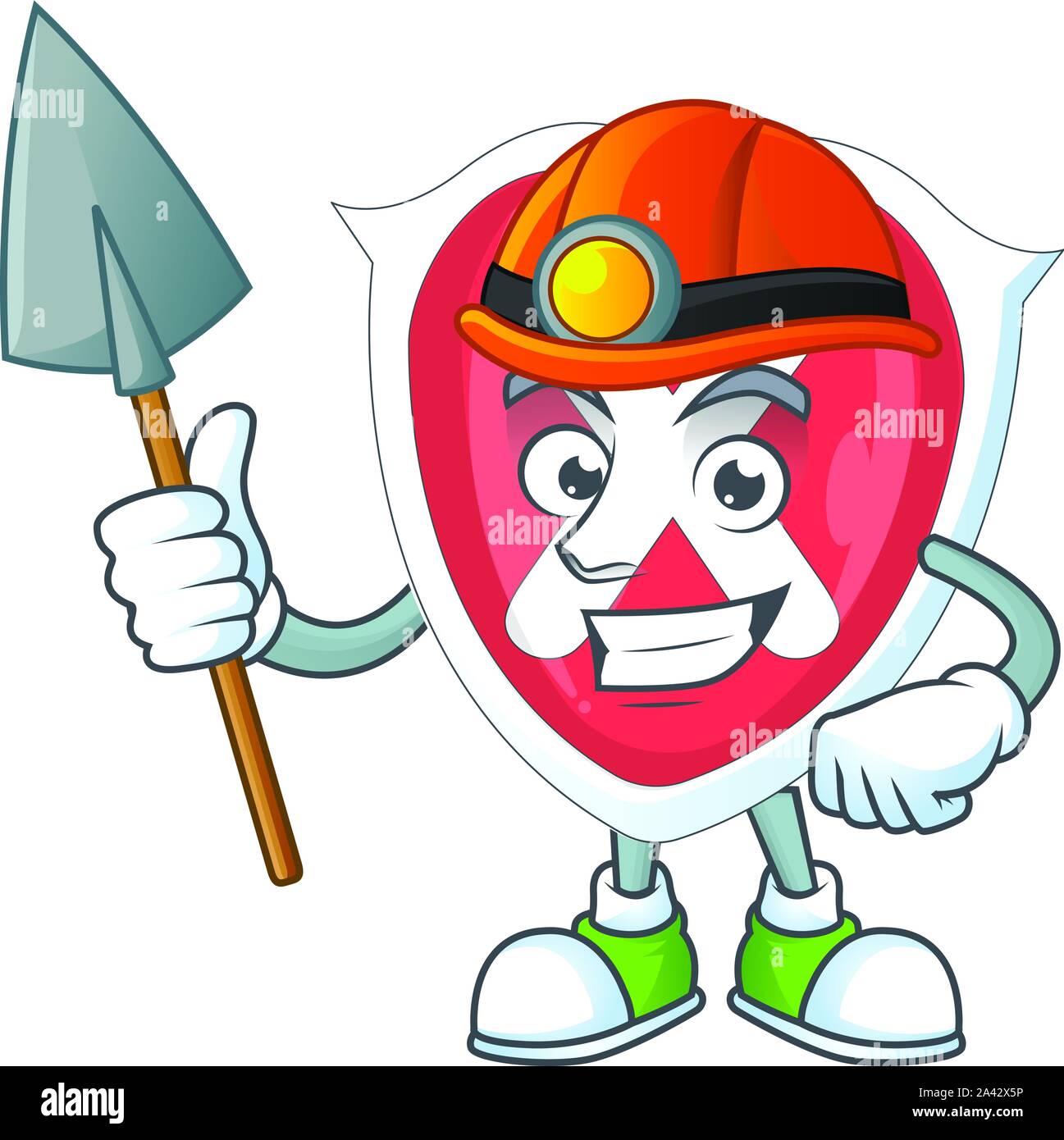 Miner cross shield in the cartoon character Stock Vector Image & Art ...